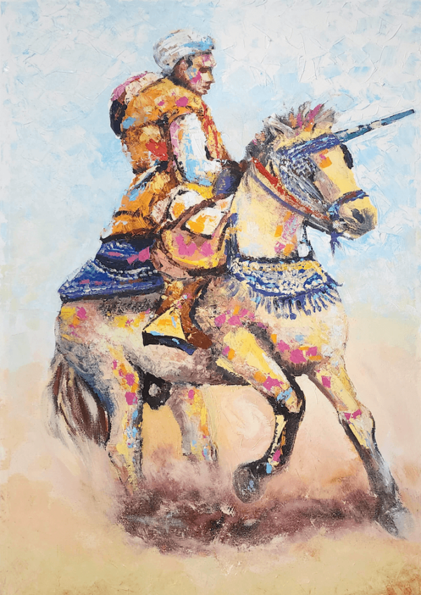 Tableau TBOURIDA Peinture Acrylique Théme Marocain